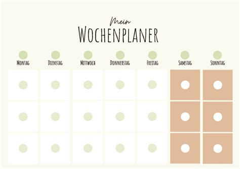 Wochenplan Kinder Zum Ausdrucken ️ Diy Als Pdf ️