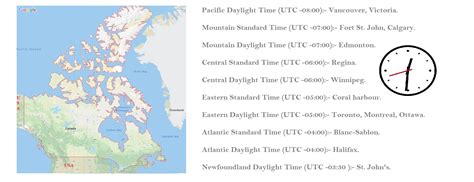 Us Canada Map Time Zones