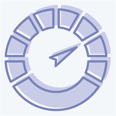 Icon Speedometer Related To Speed Symbol Two Tone Style Design