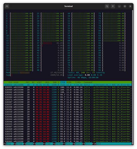 Threads Stop Working When Scaling Computation Numerics Julia Programming Language