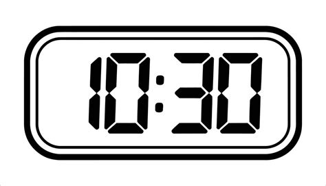 Modern Digital Clock Interface With Time Display 55594124 Vector Art At