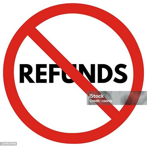 흰색 배경에 고립 된 환불 표시가 없습니다 캐쉬백 표시 없음 환불 아이콘 없음 벡터 일러스트 레이 션 구매에 대한 스톡 벡터 아트 및 기타 이미지 Istock