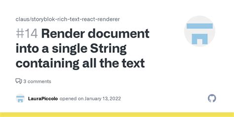 Render Document Into A Single String Containing All The Text Issue Claus Storyblok Rich
