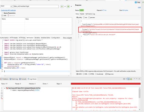 How To Set A Global Variable From An API Respond Value Authentication Token Katalon Studio