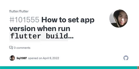 How To Set App Version When Run Flutter Build Windows Issue 101555 Flutter Flutter GitHub