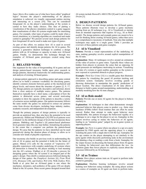ai based game design patterns desklib