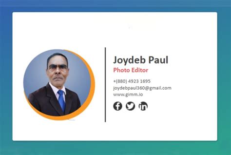 design a clickable html email signature email template by