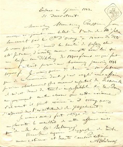 Lot 1519 Walewski Alexandre 1810 1868