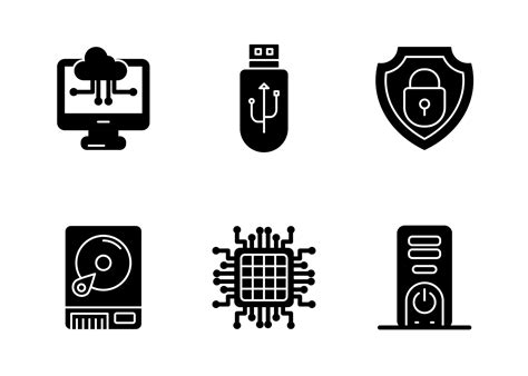 Computer And Hardware Vector Icon Set Vector Art At Vecteezy
