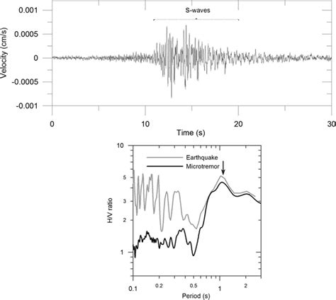 Comparison Of Earthquake And Microtremor Measurement Top E W