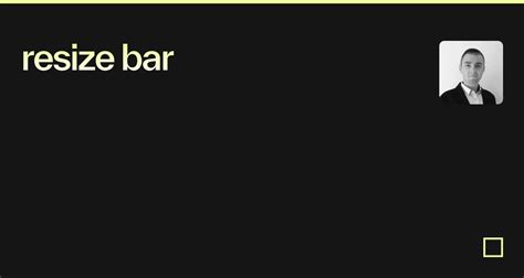 Resize Bar Codesandbox