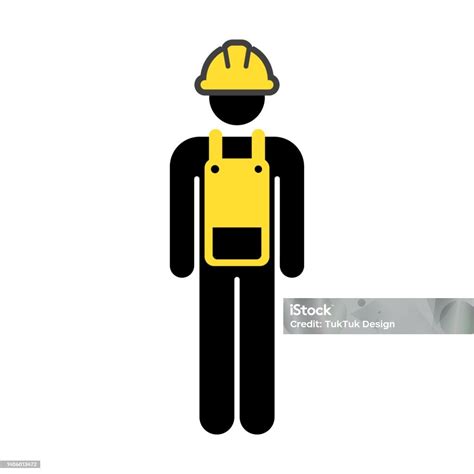 계약자 아이콘 벡터 남성 노동자 사람 프로필 아바타 글리프 픽토그램 일러스트레이션에서 하드 햇 헬멧 0명에 대한 스톡 벡터 아트 및 기타 이미지 Istock