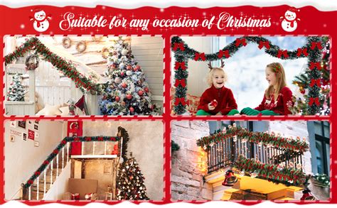 Dilunave 197 Feet Christmas Tinsel Garland Artificial