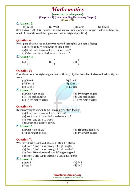 Ncert Solutions For Class Maths Chapter Understanding Elementary Shapes Artofit