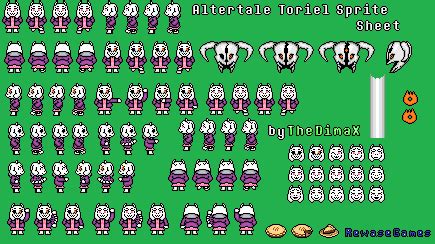 Bonetale Altertale Toriel Sprite Sheet By Thedimax On Deviantart