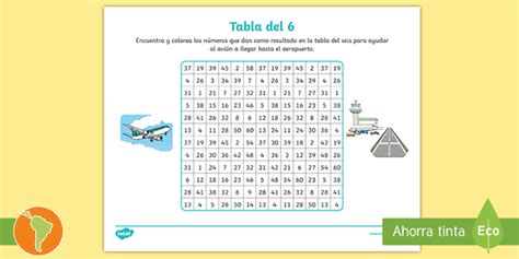 Ficha De Actividad Laberinto De La Tabla Del 6