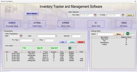 Inventory Track And Management Software In Excel Vba Version 2