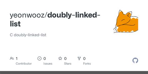 Github Yeonwoozdoubly Linked List C Doubly Linked List