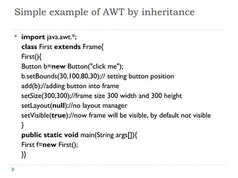 Basic Of Abstract Window Toolkitawt In Java Ppt