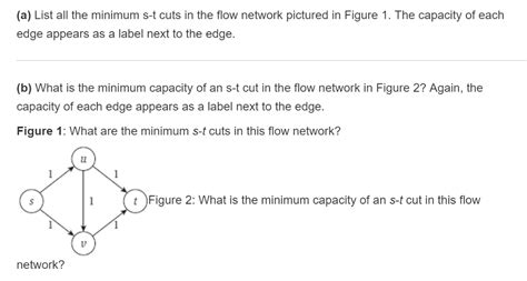solved list all the minimum s t cuts in the flow network