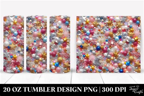 Colorful Gliterry Background 20 Oz Tumbler