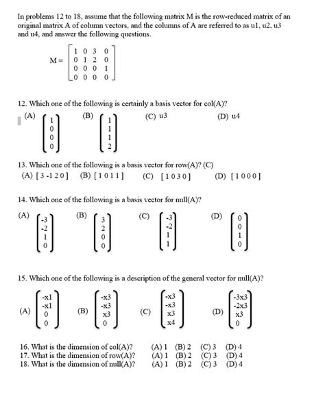 Solved In Problems To Assume That The Following Chegg