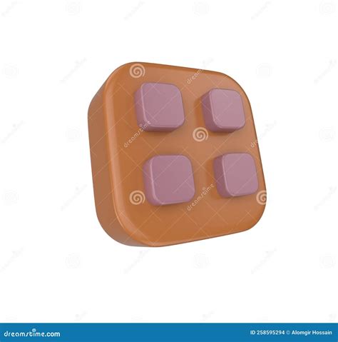 Minimal 3d Illustration User Interface Menu Button 3d Render Stock Illustration Illustration