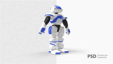 Premium PSD Close Up On Robot Rendering