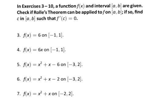 solved in exercises 3 10 a function f x and interval a b