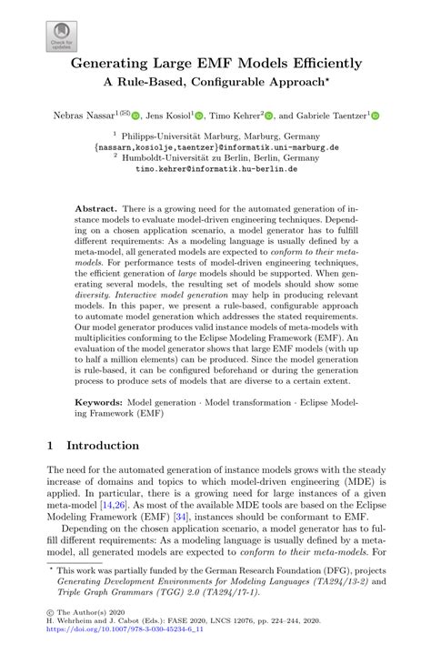 Pdf Generating Large Emf Models Efficiently A Rule Based