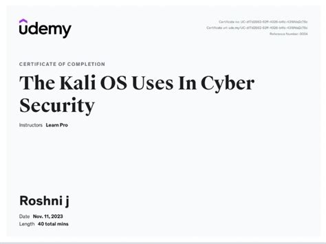 Roshni J On Linkedin Certificate On Os Cyber Security