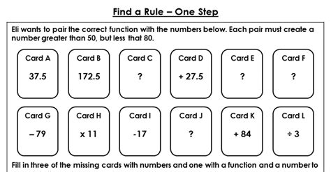 Free Year 6 Find A Rule One Step Lesson Classroom Secrets