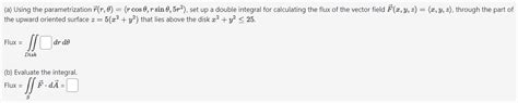 solved a using the parametrization vec{r} r