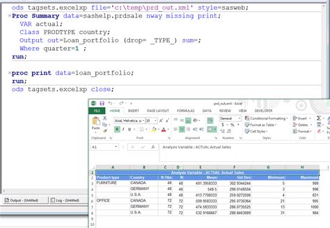 solved writing proc summary to an excelfile sas support communities