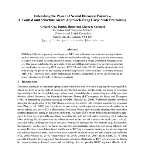 Unleashing The Power Of Neural Discourse Parsers A Context And