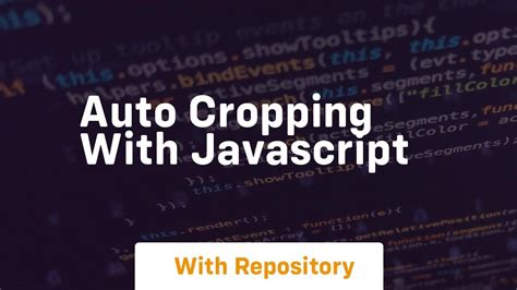 Auto cropping with javascript - YouTube