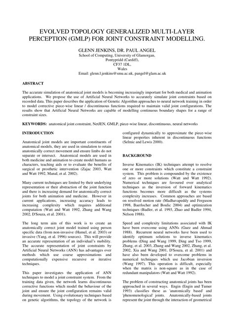 Pdf Evolved Topology Generalised Multi Layer Percerptron Gmlp For