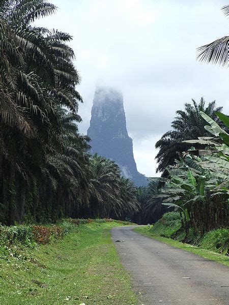 Vihrens Unusual Places Collection Pico Cão Grande Needle Shaped Rock On The Equator