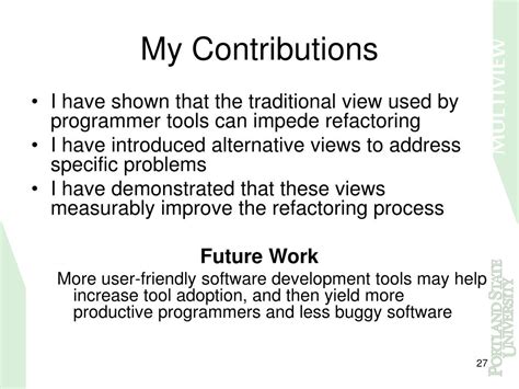 ppt improving refactoring with alternative program views powerpoint