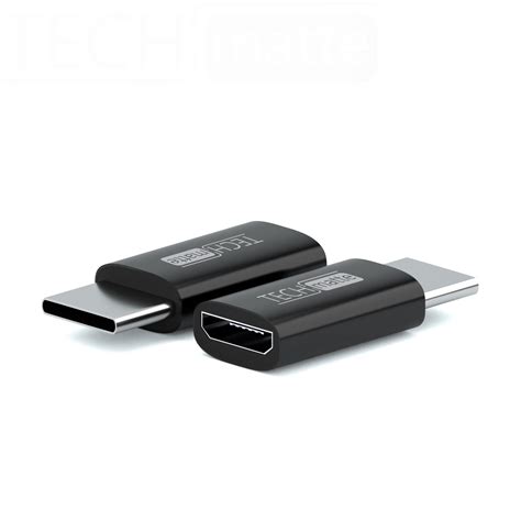 Techmatte USB C To Micro USB Adapter Convert Connector 2 Pack Black EBay