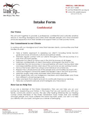 Fillable Online Intake Form PDF Fax Email Print PdfFiller