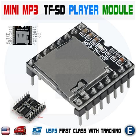 Mini Mp3 Player Module U Disk Tf Sd With Simplified Output Speaker For