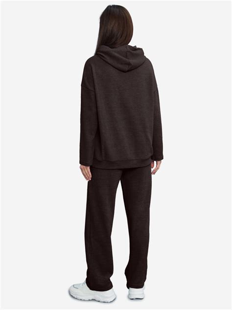 Спортивный костюм женский теплый брючный Rizziano темно коричневый цвет — купить за 2098 руб со