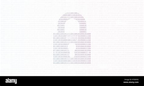 Internet Technology Cyber Security Data Concept With Binary Digits And