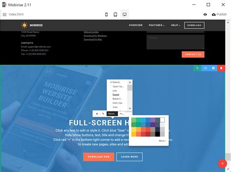 simple html web page creator software