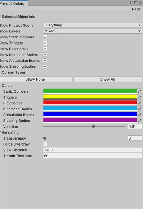 Regression The Physics Debugger Is Less Usable Unity Engine Unity
