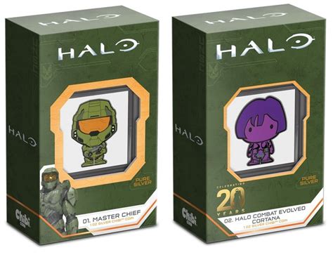 Niue 2 Dollars 2021 Chibi Coin Halo Master Chief And Cortana 2x1 Oz