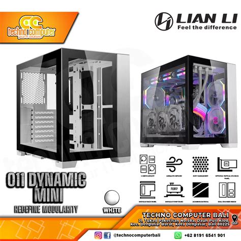 Casing Lian Li O Air Mini Black Mid Tower Atx Tempered Glass Free X Fan