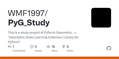 GitHub WMF1997 PyG Study This Is A Study Project Of PyTorch Geometric Geometric Deep