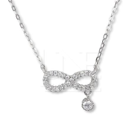 Collar Plata Infinite Drop Une